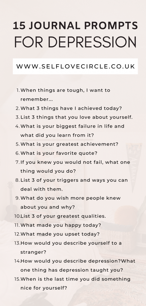15 Journal Prompts for Depression - Northwestern State University 15 Journal Prompts for Depression - Northwestern State University