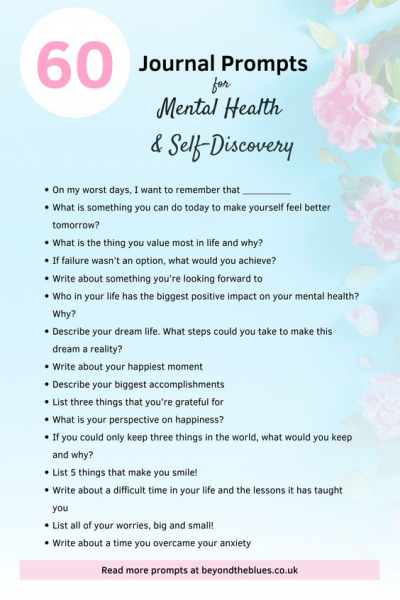 Journal Prompts for Mental Health & Self-Discovery – Northwestern State ... Journal Prompts for Mental Health & Self-Discovery – Northwestern State ...